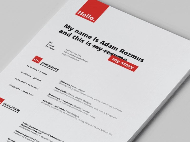 17 awesome graphic design resume to get you hired today. – Graphic Designo